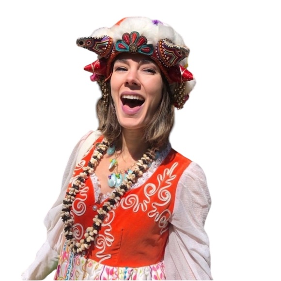 Vintage | Accessories | Festival Creature Hats Red Striped Costume ...